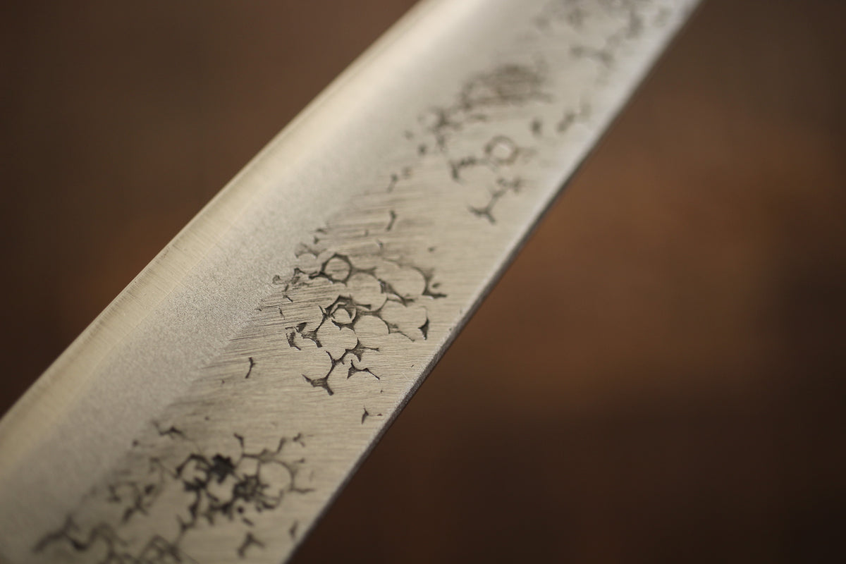 ibuki Aogami super blue steel strong hammered Petty knife blank blade ...