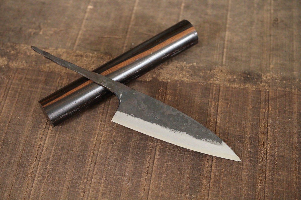 ibuki custom Japanese knife making kit black wood for beginners Blue ...