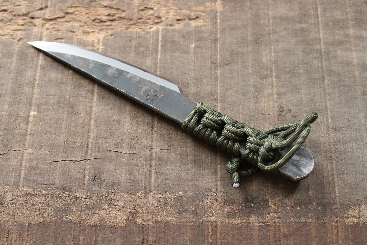 Itsuo Doi hand forged Blue 2 steel Full tang custom knife 120mm – ibuki ...