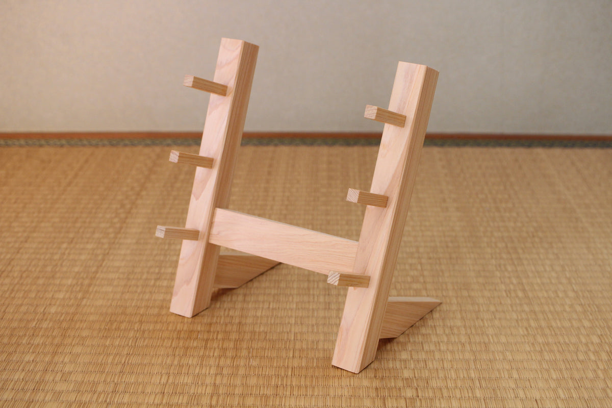 ibuki Japanese hinoki cypress wooden knife stand display shelf holder ...